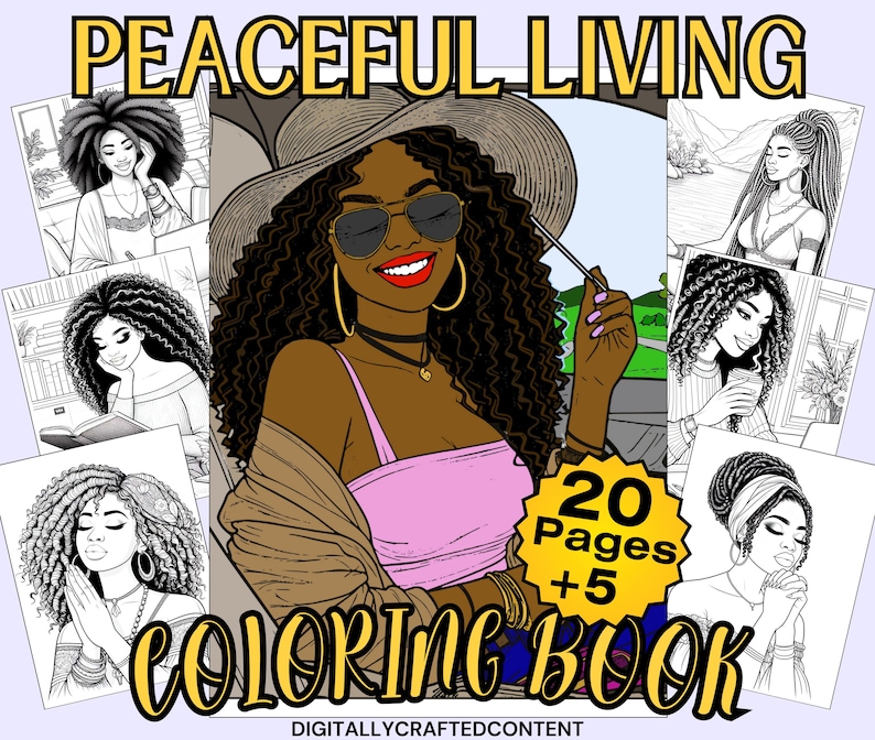25 Peaceful Black Women Coloring Pages - the Peaceful Living Adult ...