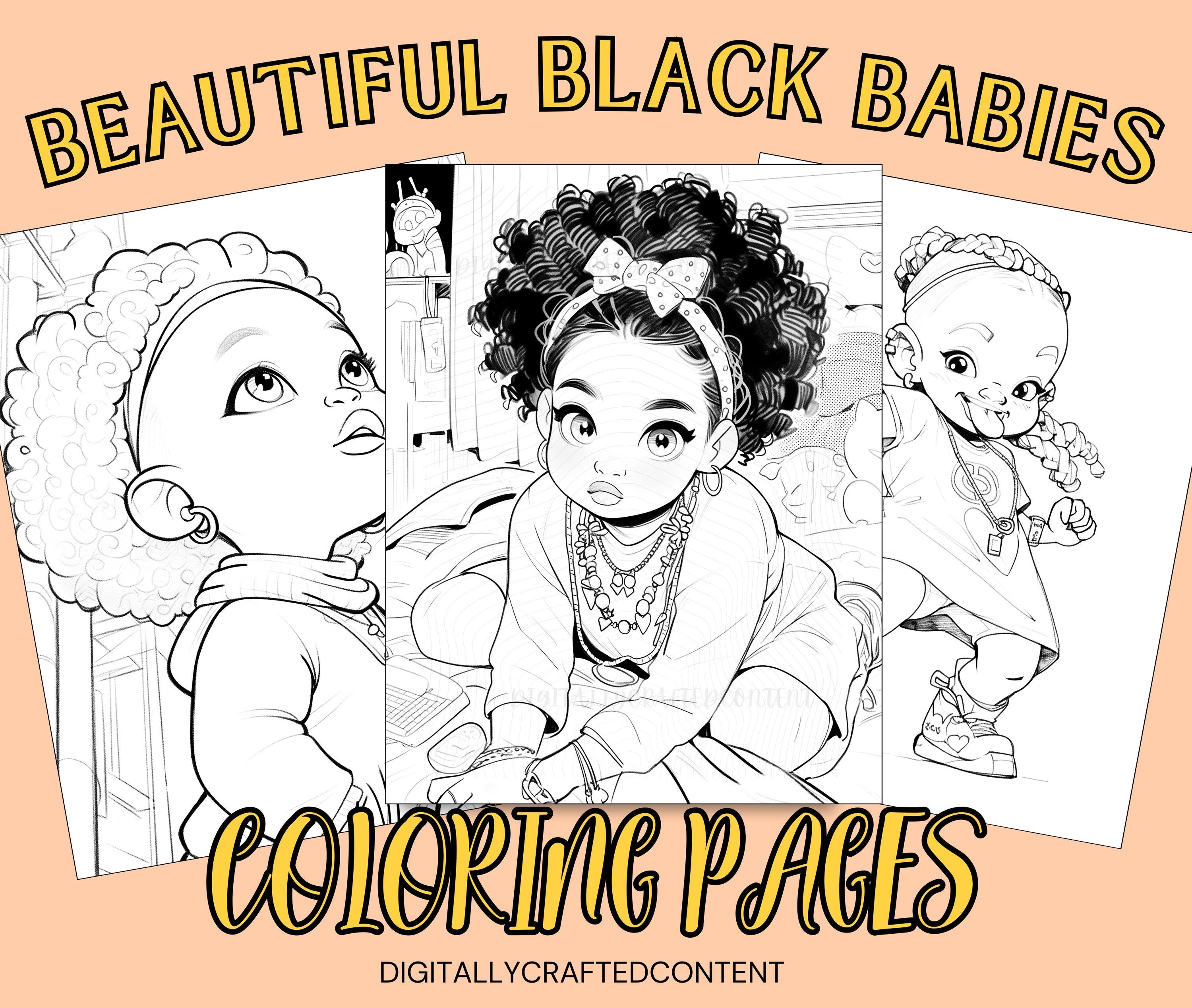 30 Black Babies and Toddler Coloring Pages - the Black Babies Coloring ...