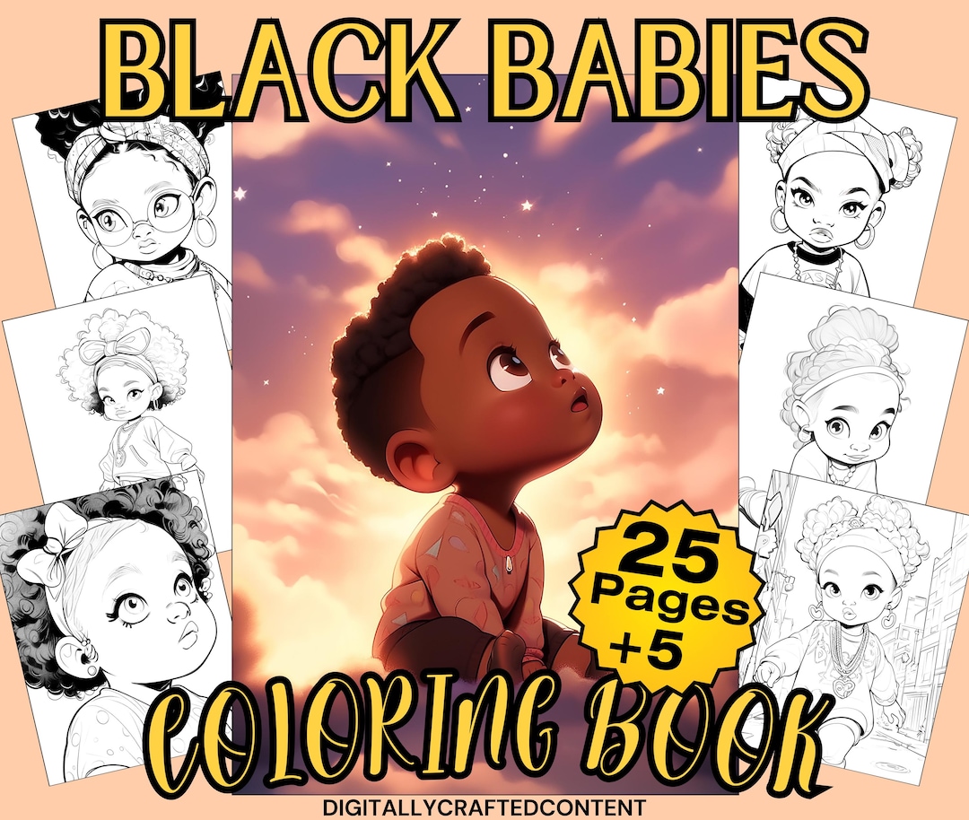 30 Black Babies and Toddler Coloring Pages - the Black Babies Coloring ...