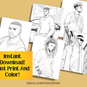 40 Black Men Coloring Pages | the Everyday Black Man Coloring Book for ...