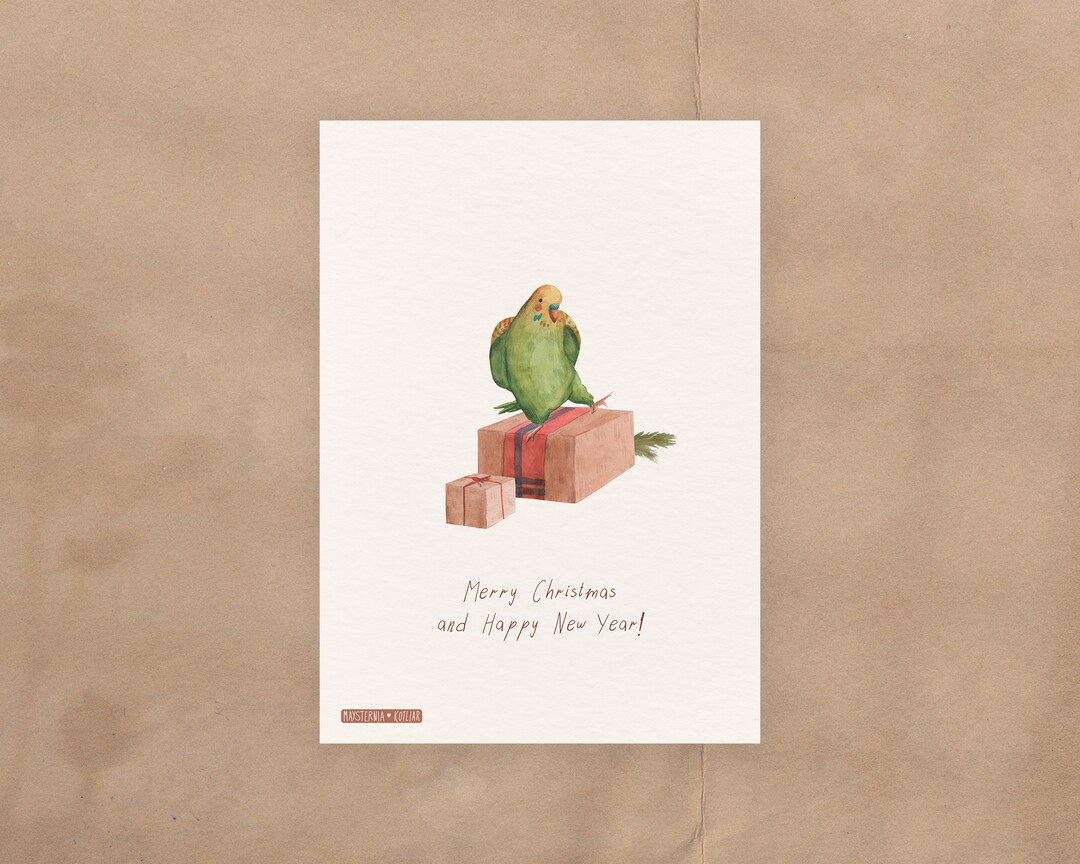 Christmas Card With Funny Parrot on Christmas Gifts Cards With Pets ...