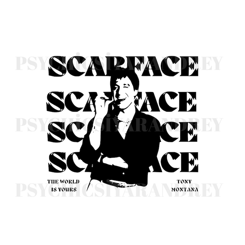 Scarface SVG File Al Pacino-tony Montana | Cricut |svg-png-eps-dxf-pdf ...