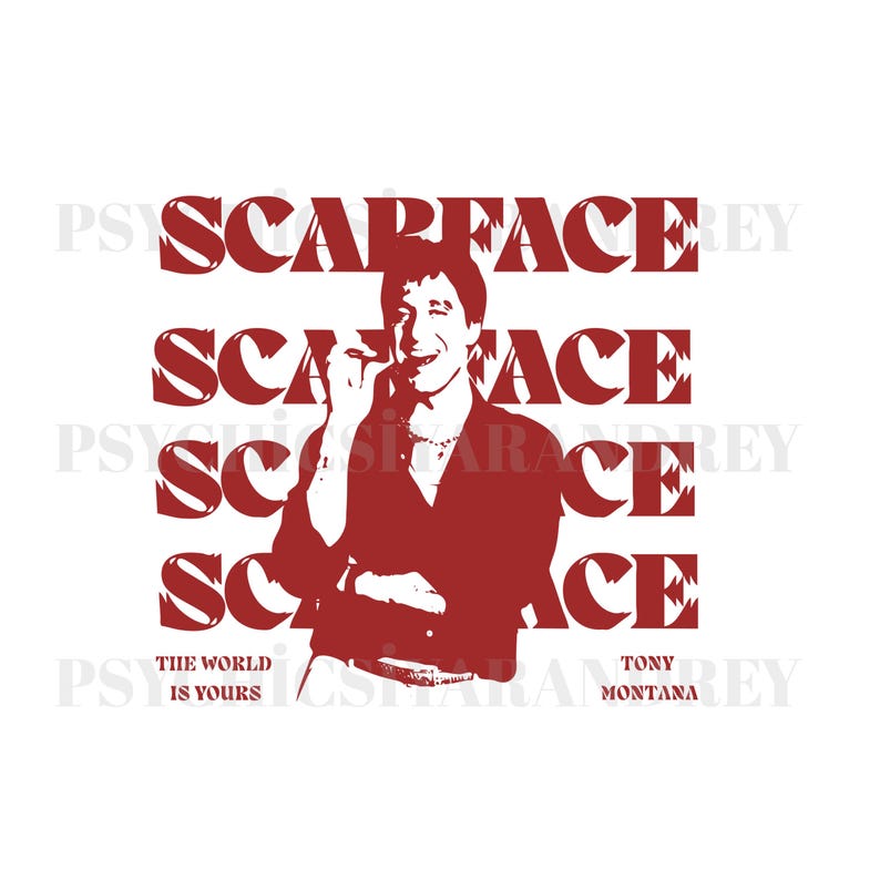 Scarface SVG File Al Pacino-tony Montana | Cricut |svg-png-eps-dxf-pdf ...