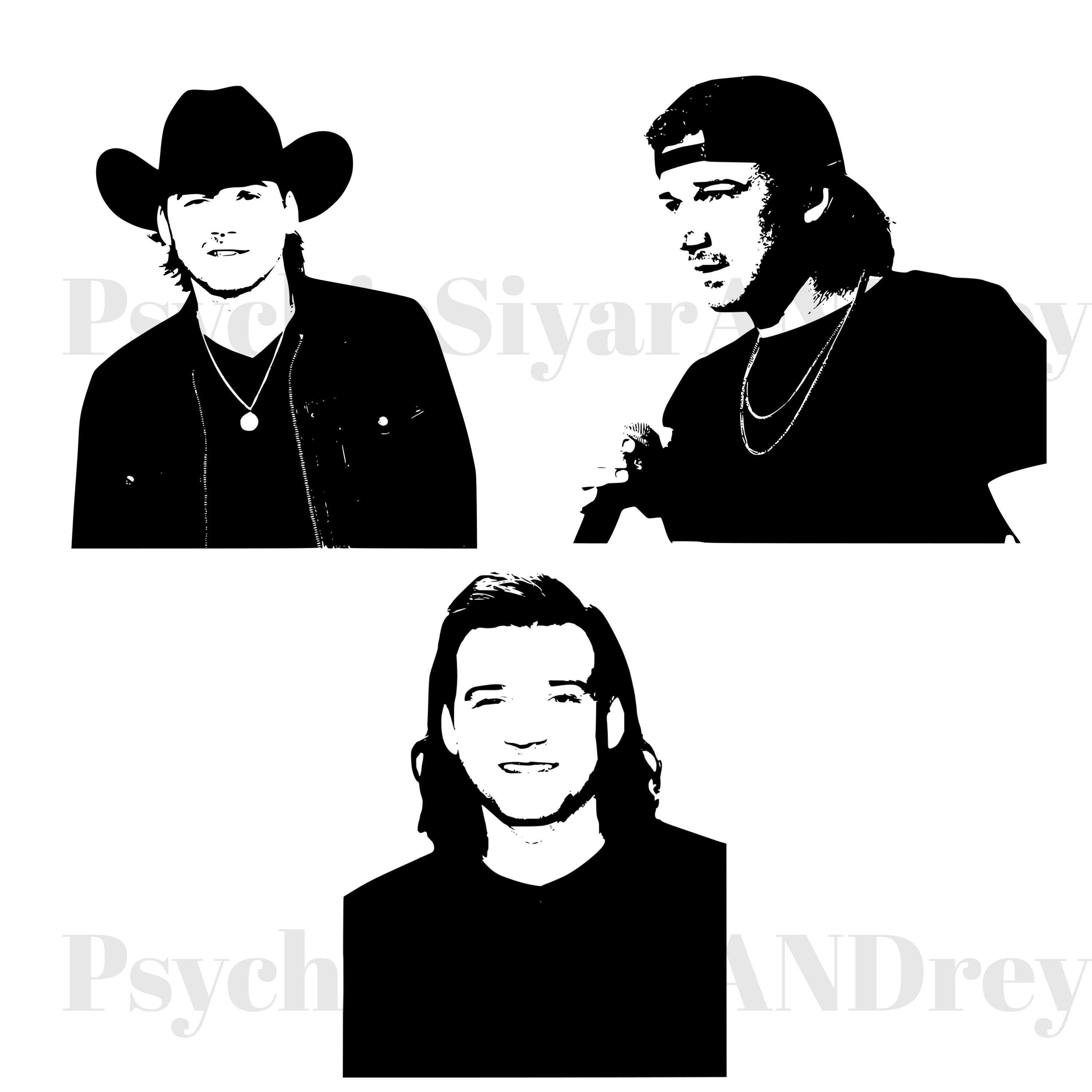 Morgan Wallen Siluet Svg-dxf-eps-png-pdf-svg - Etsy