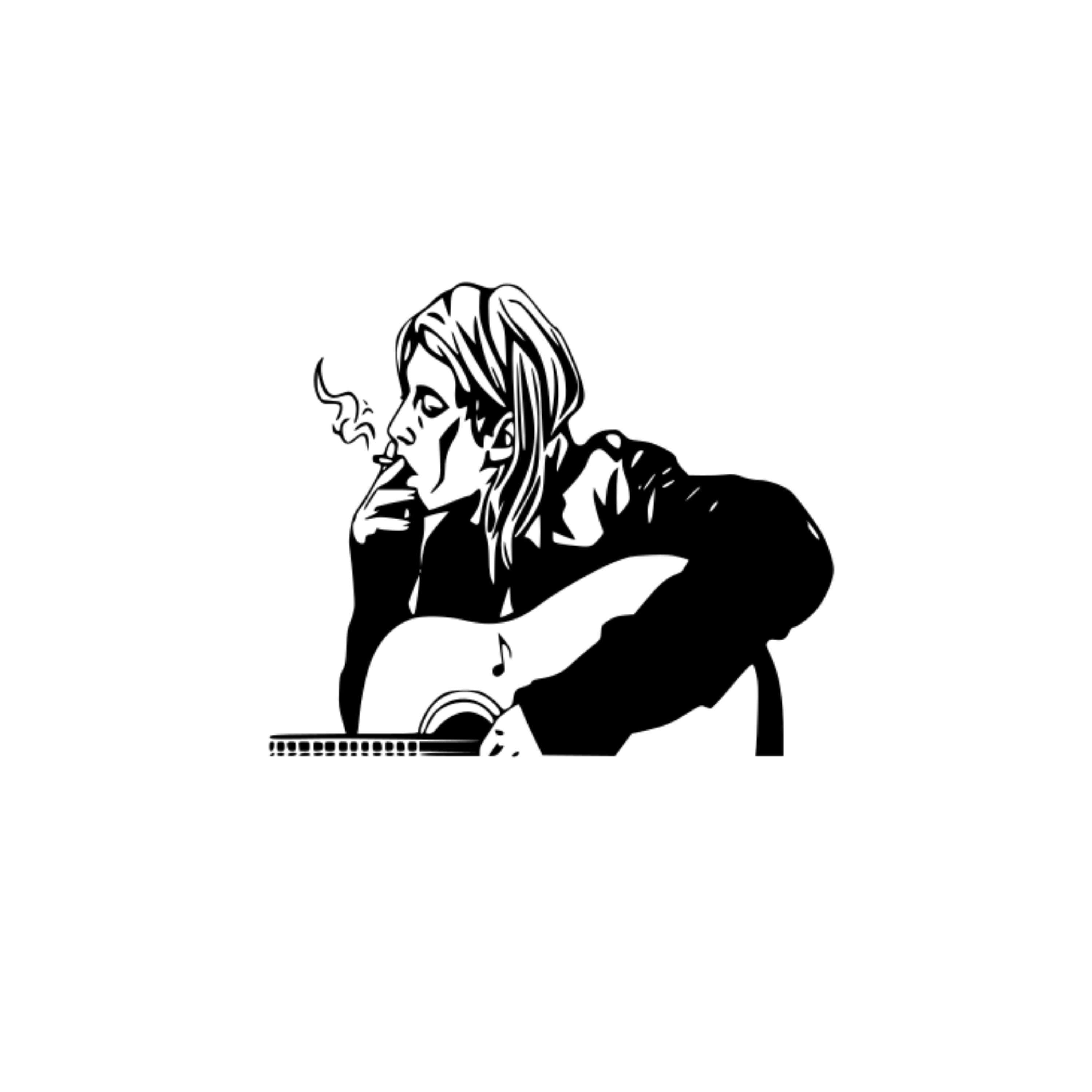 Kurt Cobain Svg Nirvana Kurt Cobain Nirvana Grunge Rock 90s Legend