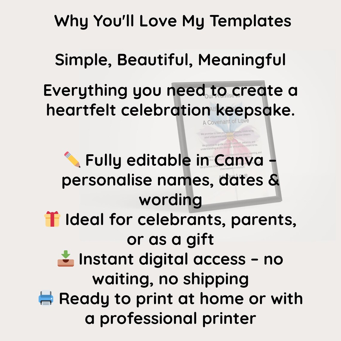 Family Welcome Ceremony Certificate: Editable Floral A4 Canva Template ...