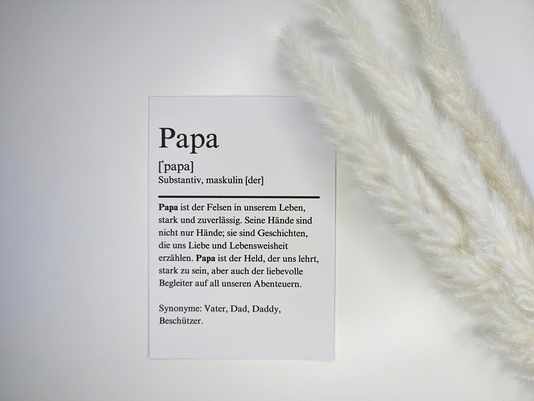 Map Definition Dad Definition Card All Occasions Minimalist, Loving A6 ...