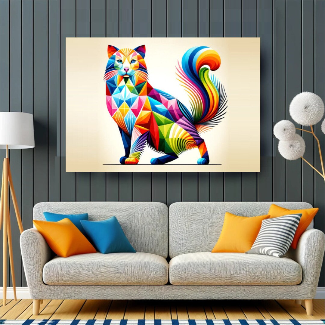 10 Low-poly Digital Art Designs A4, A3 Art Wall Art Printable Designs ...