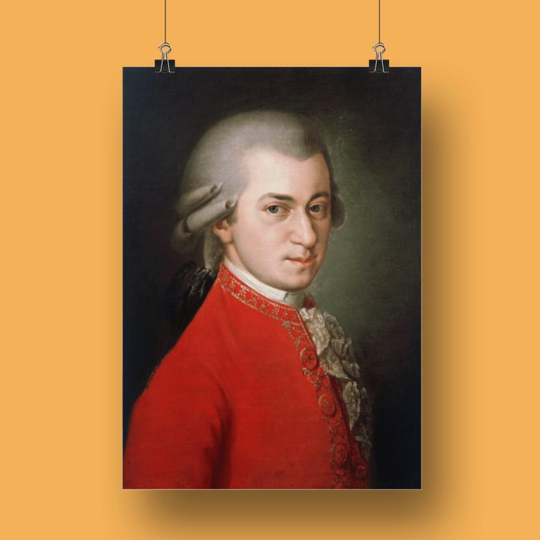 Portrait of Mozart Wolfgang Amadeus Mozart Poster Mozart Portait Mozart ...