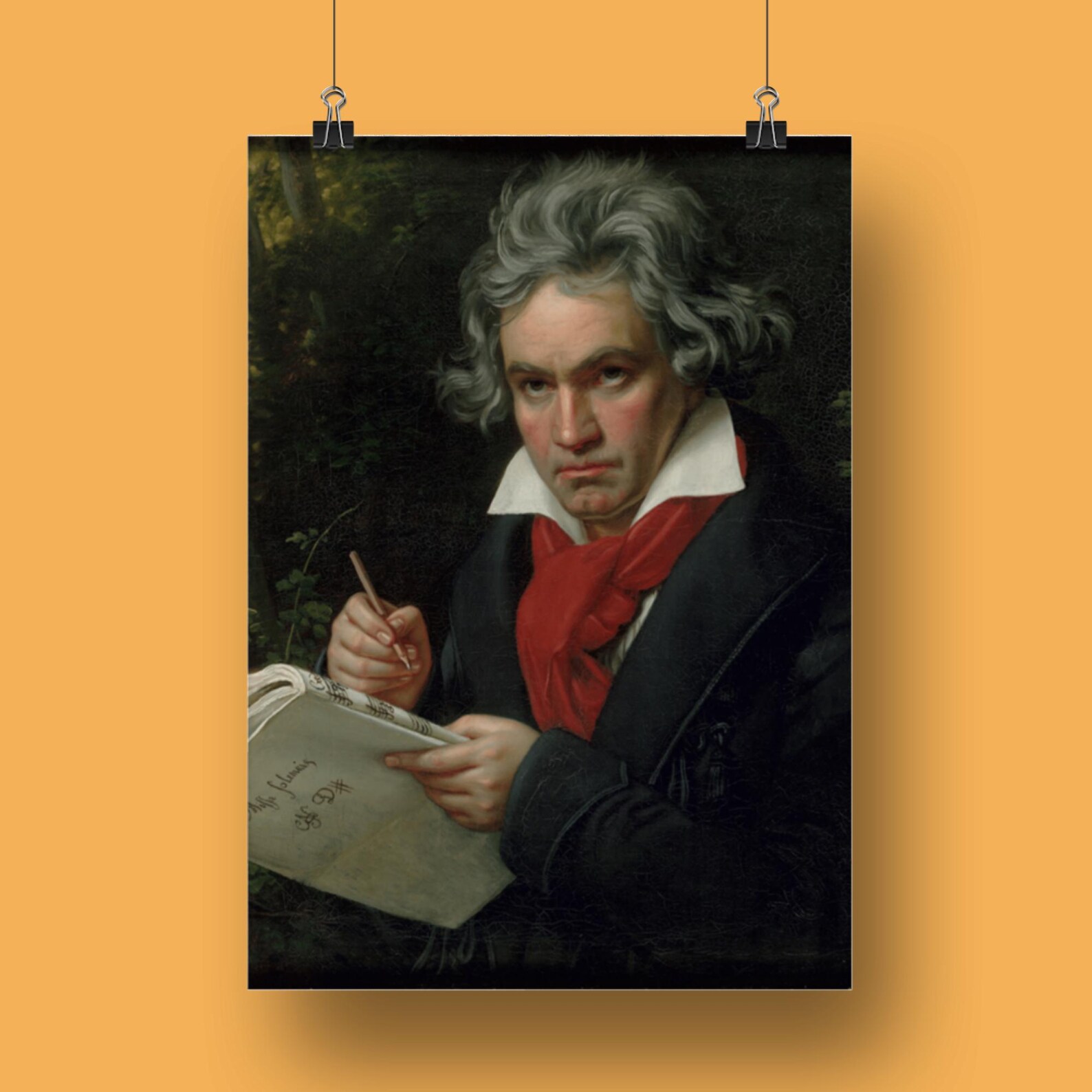 Portrait of Beethoven by Joseph Karl Stieler Beethoven Poster Beethoven ...