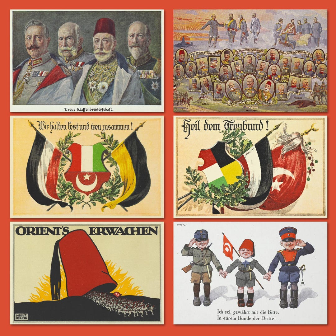 WWI Propaganda Postcards 18 Pcs Kaiser Wilhelm Ottoman Empire ...