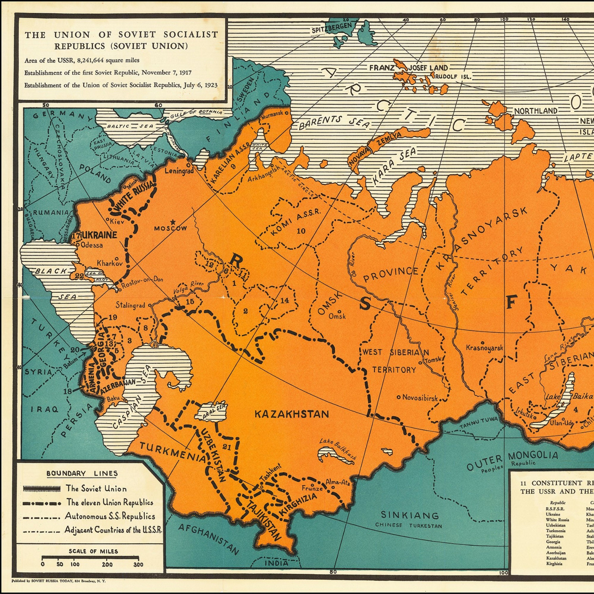 Map of Soviet Russia USSR CCCP 1936 Vintage Map Wall - Etsy