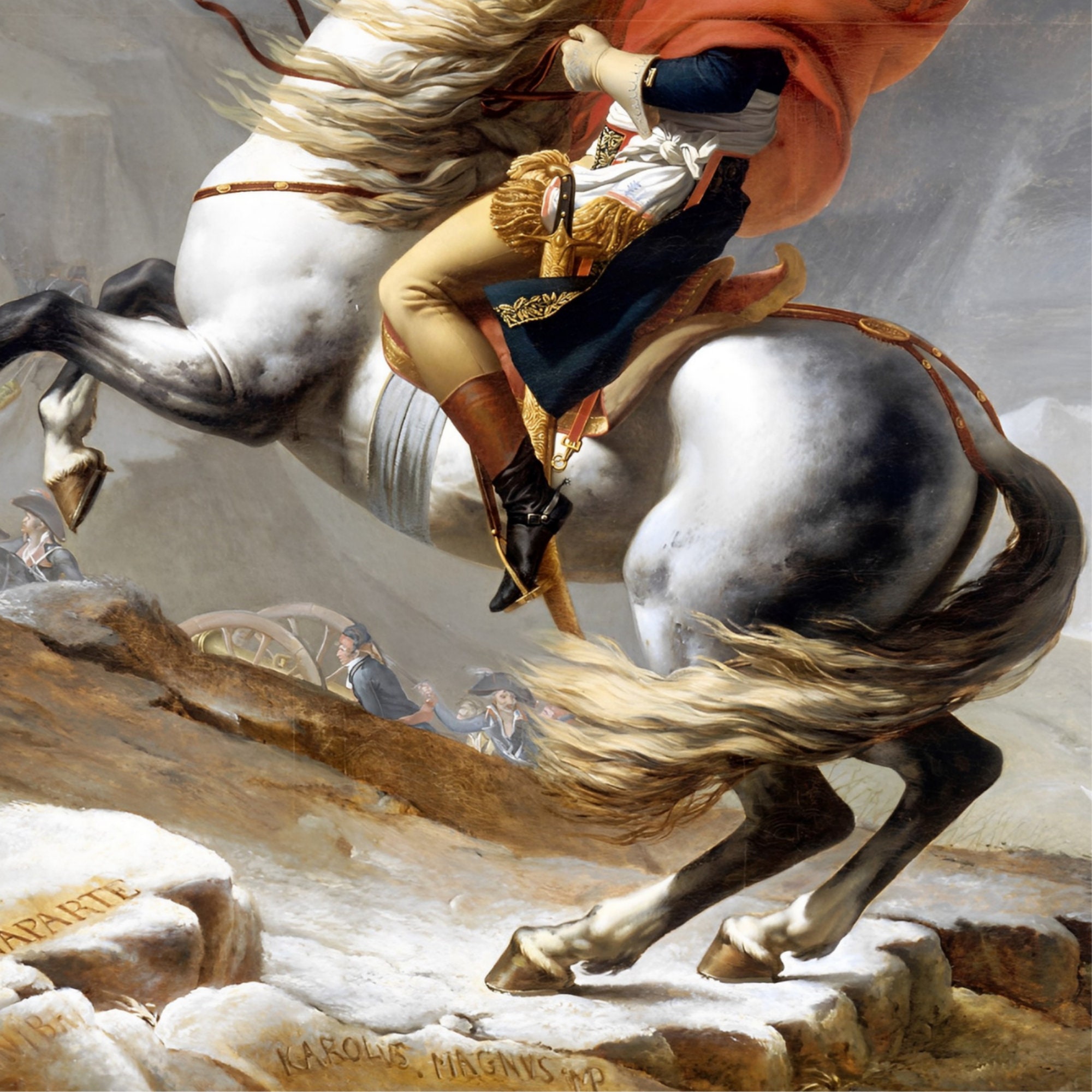 Napoleon Crossing the Alps by Jacques-louis David Napoleon Poster ...