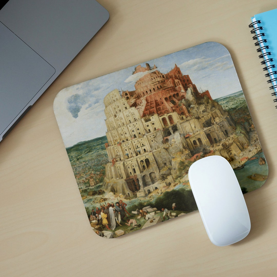 Classical Art Mousepad | Tower of Babel Mousepad | Pieter Brueghel ...