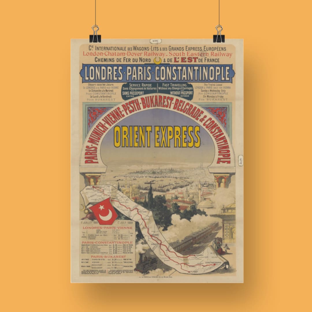 Orient Express Poster (1888), Vintage Istanbul, Vintage Europe Travel ...