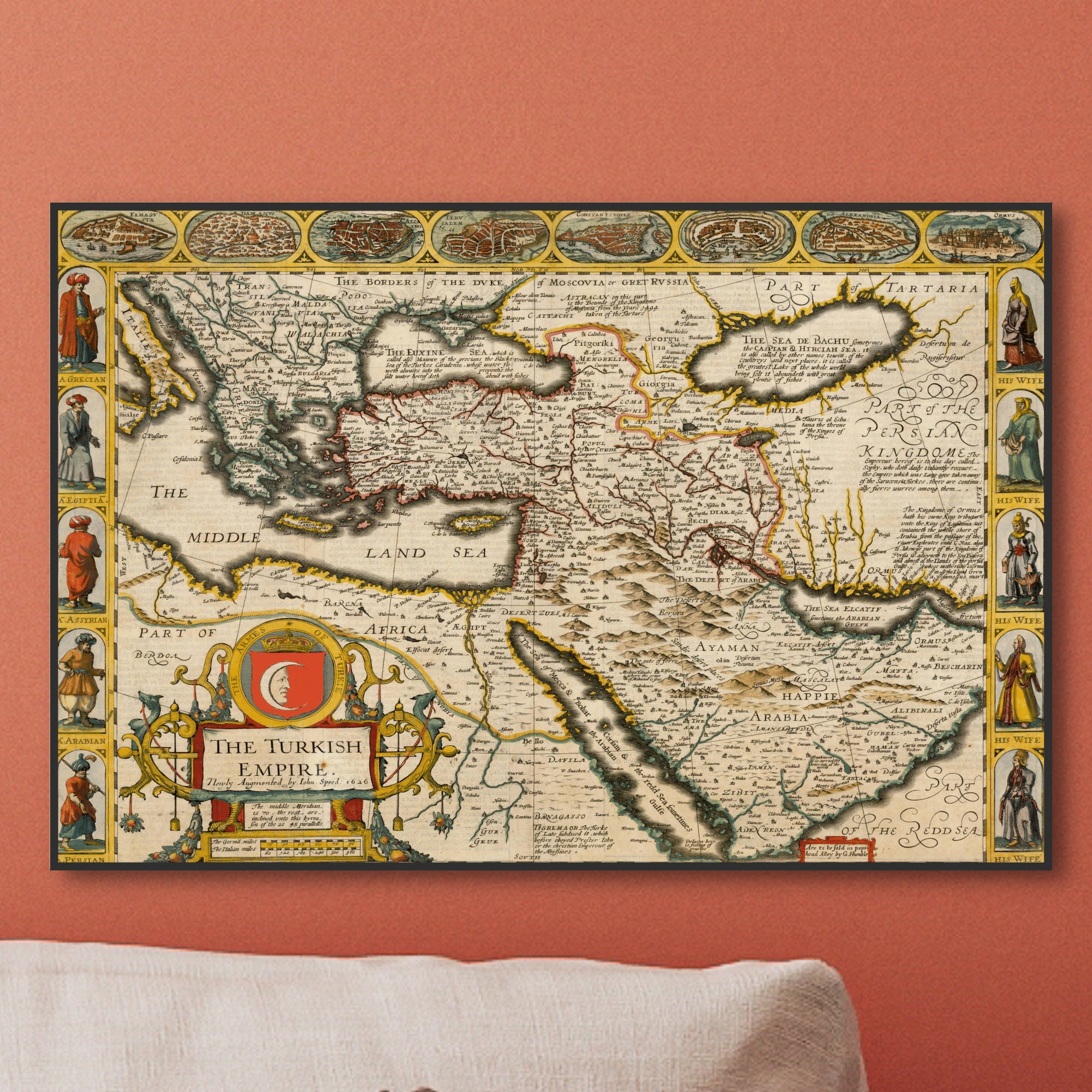Old Map of the Ottoman Empire From 1626 Vintage Turkish Map - Etsy