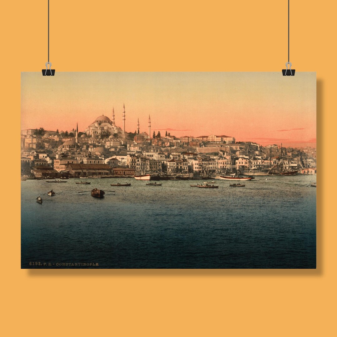 Vintage Istanbul Poster: 19th Century Constantinople Landscape Print - Etsy