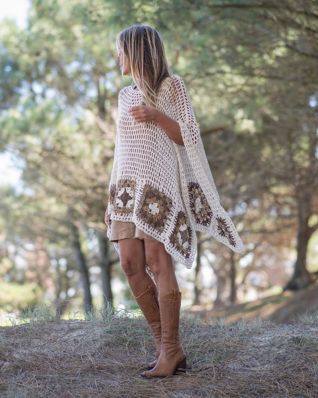 Oversized Pancho, Woman Pancho, Womens Coat, Winter Chunky Knit Pancho ...