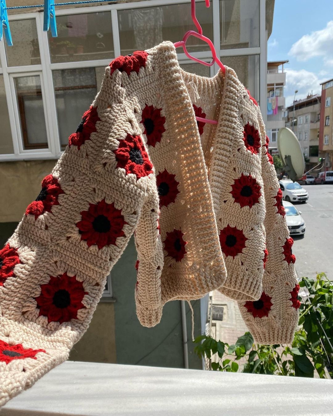 Crochet Daisy Cardigan, Handmade Stylish Cardigan, Crochet Cardigan ...