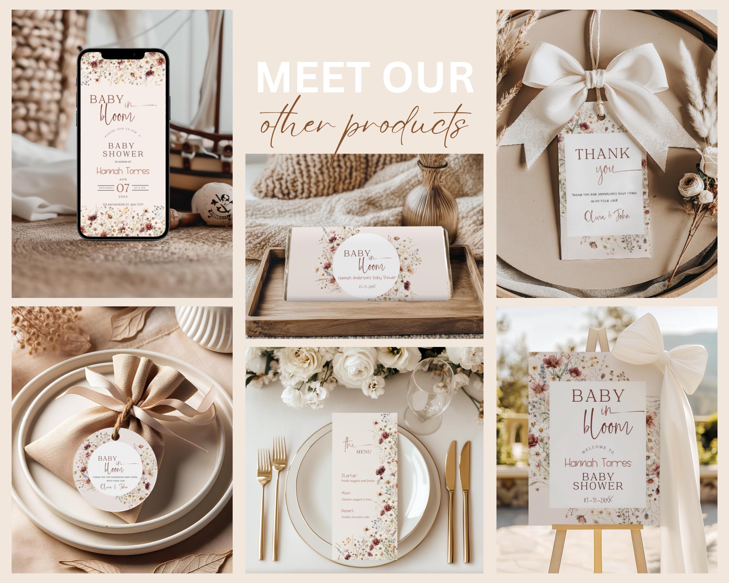 Cards & Gifts Sign for a Baby in Bloom Baby Shower, Gifts Station Table ...