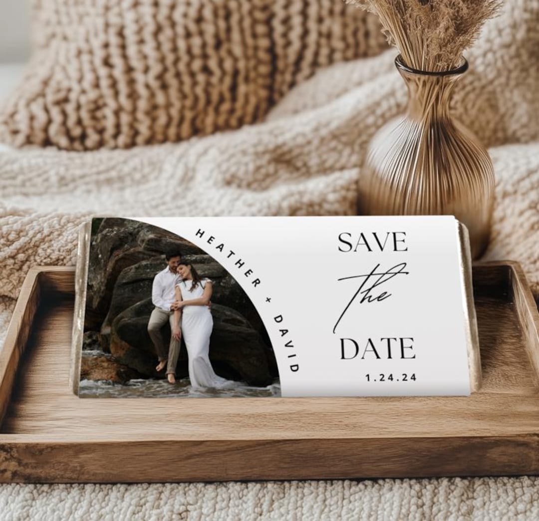 Save the Date Chocolate Bar Wrapper Template Editable Candy Bar Wrapper ...