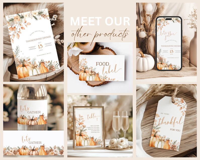 Thanksgiving Favor Tag TEMPLATE, Thank You Tag Printable, Fall Autumn ...