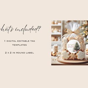 Printable Christmas Favor Tags, Biscuits Sticker Template, Cookie Candy ...