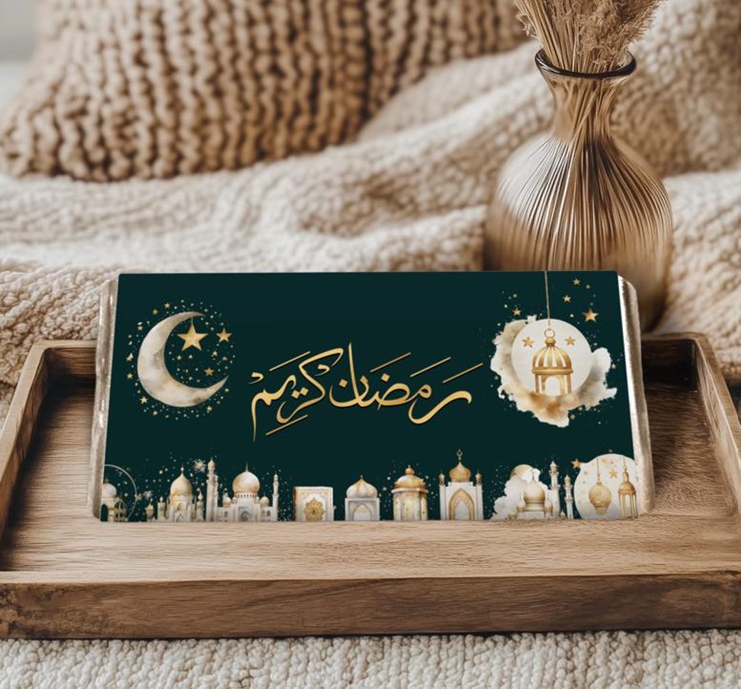 Ramadan Iftar Chocolate Candy Wrapper Template, Eid Candy Bar Wrap ...