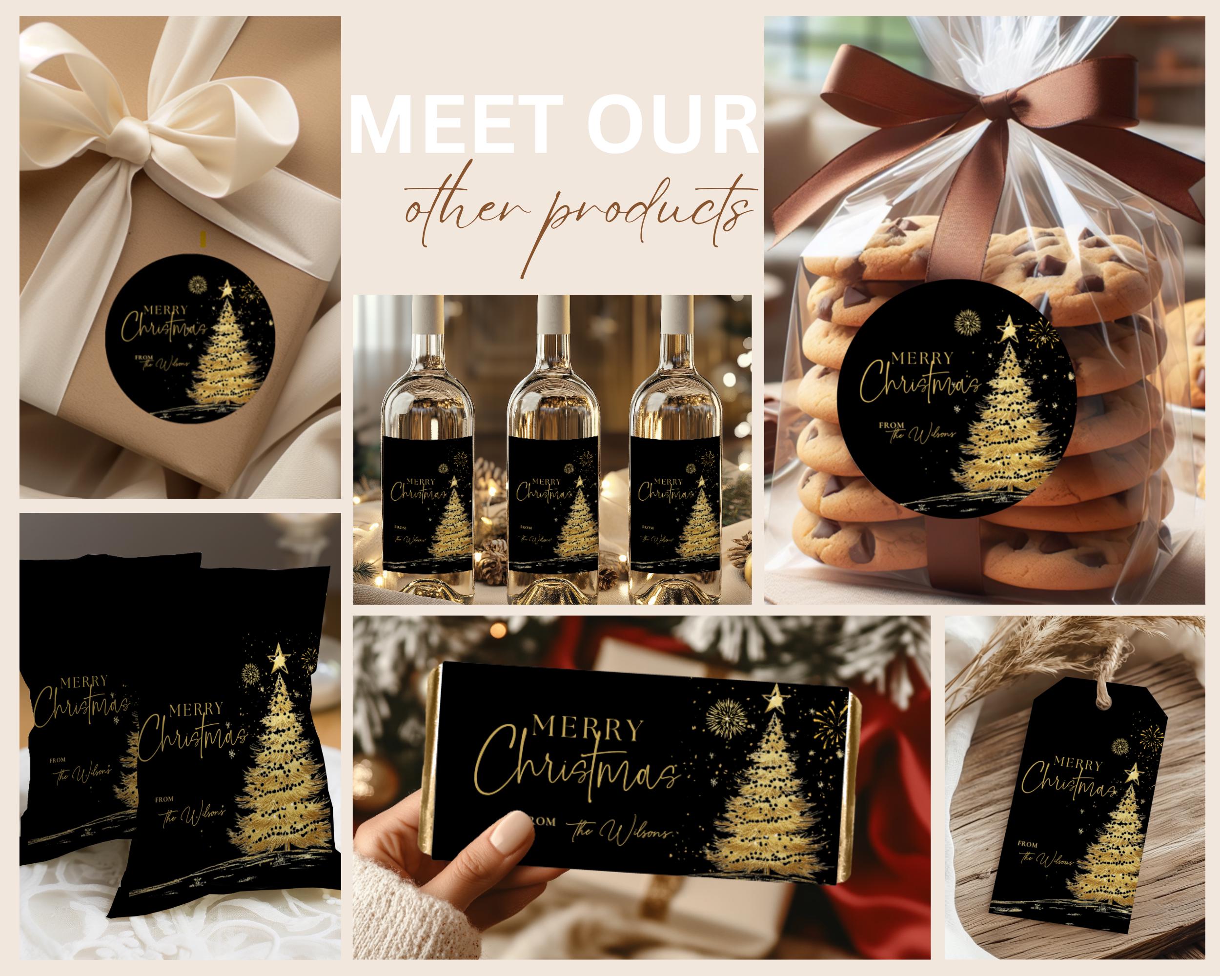 Printable Christmas Favor Tags, Biscuits Sticker Template, Cookie Candy ...