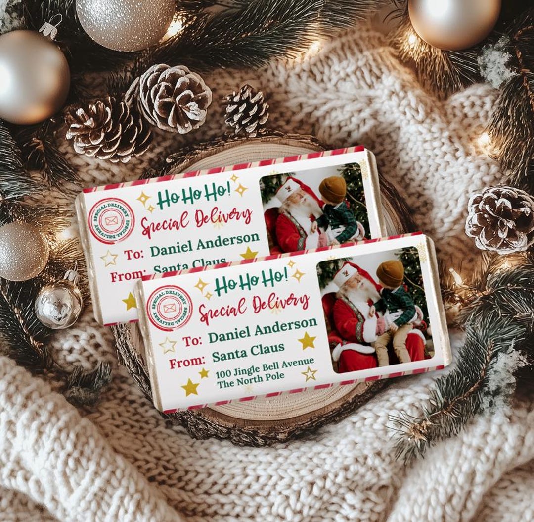 Photo Chocolate Wrap Template Candy Bar Wrapper Personalized Wrapper ...