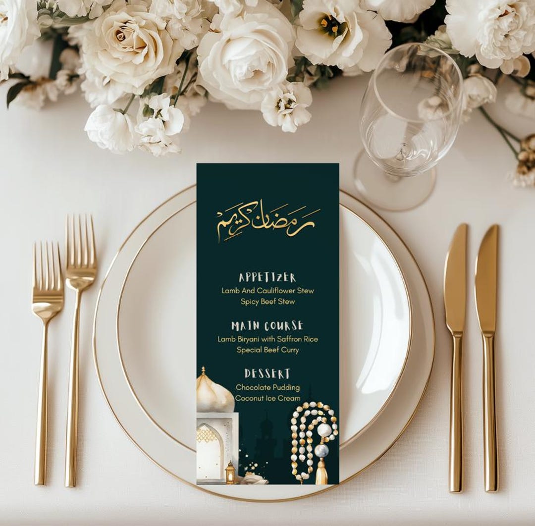 Ramadan Iftar Eid Suhoor Menu Template, Ramadan Menu Template, Eid Menu ...