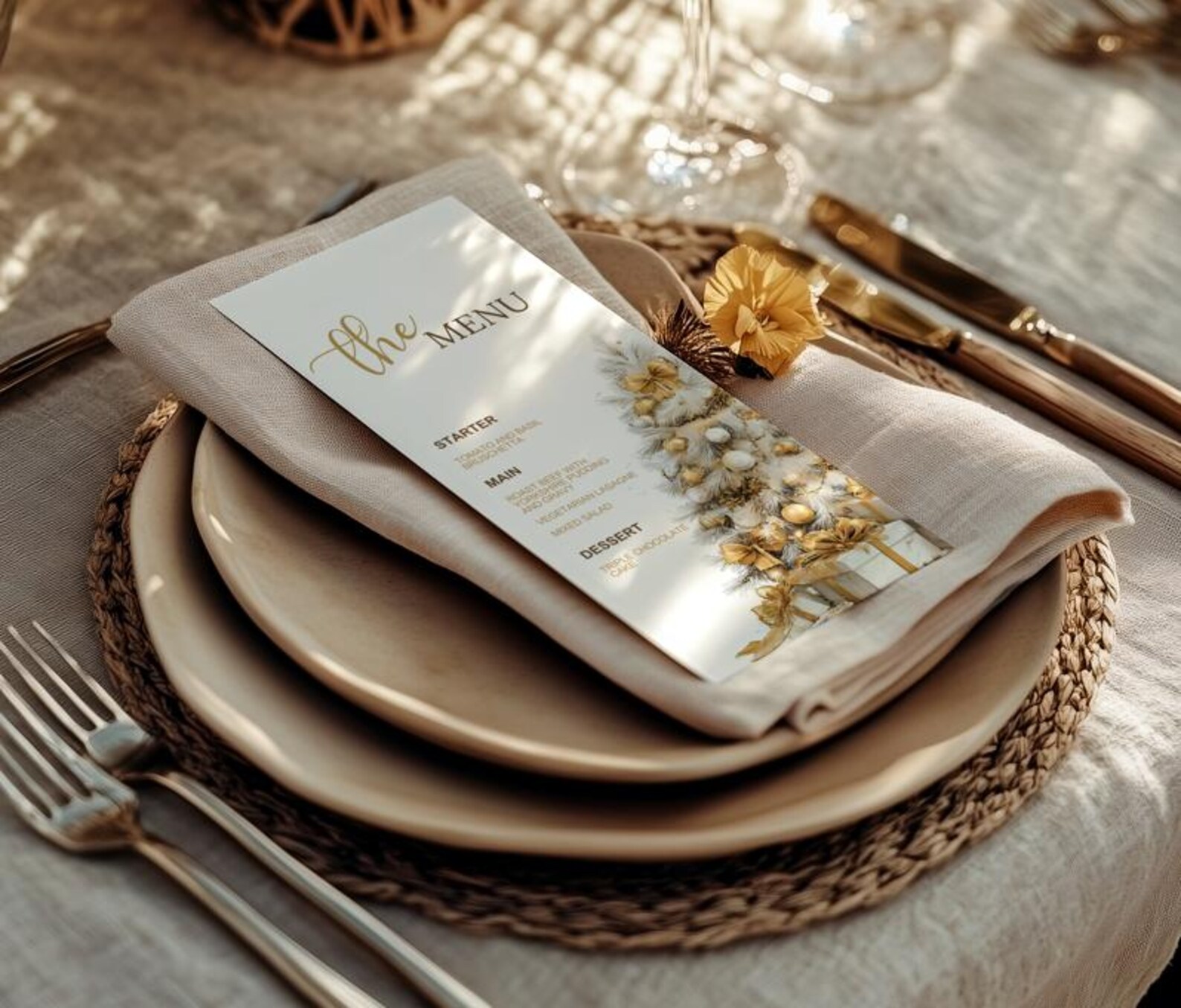 Editable Christmas Dinner Menu Template, Printable Christmas Menu ...