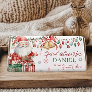 Christmas Chocolate Bar Wrapper Template Editable Candy Bar Wrapper ...