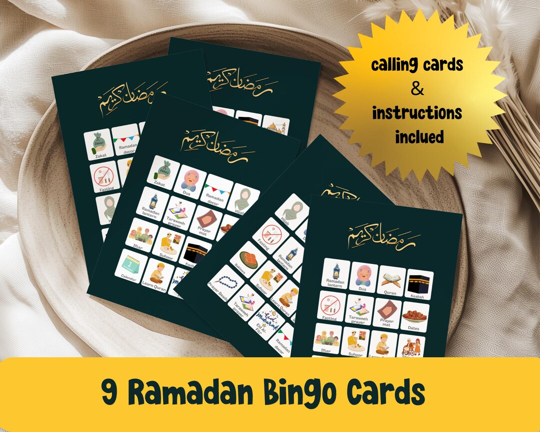 Ramadan Bingo Cards Printable Homeschool Ramadan Activity Kids and ...