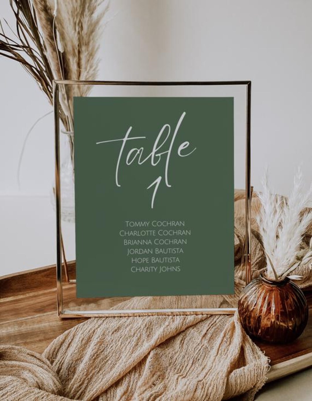 Sage Table Seating Card Template DIY Sage Green Wedding Seating Chart ...