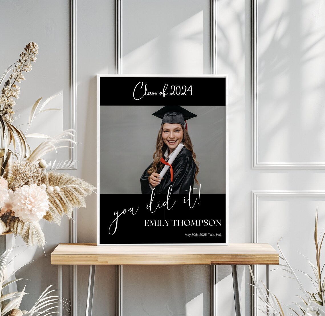 Photo Graduation Welcome Sign Template Graduation Decorations 2024 Grad ...