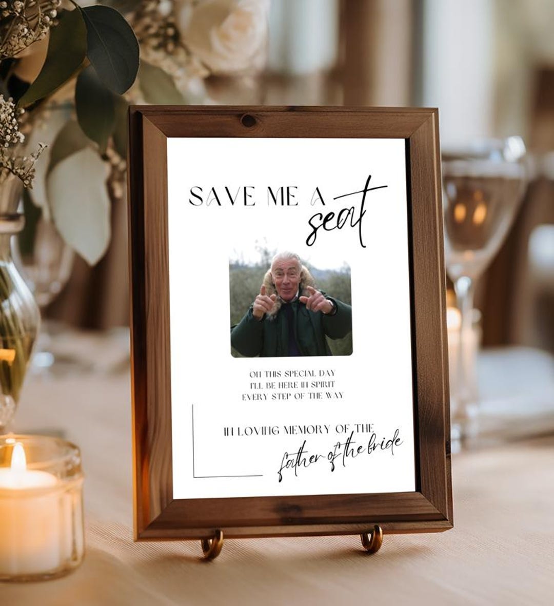 Save Me A Seat Wedding Sign, Editable in Loving Memory Signs, Wedding ...
