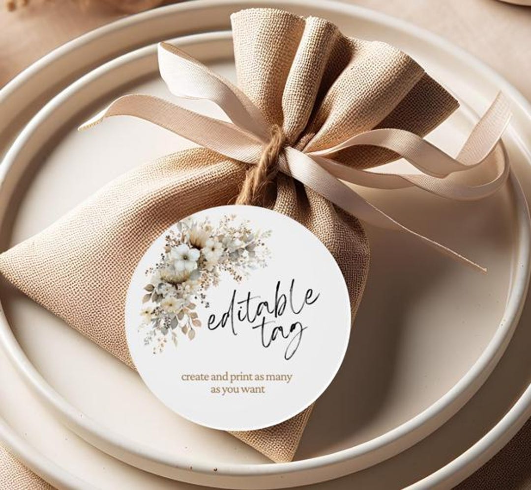 Round Tag Template, Round Tag Template, Custom Round Tag, Instant ...