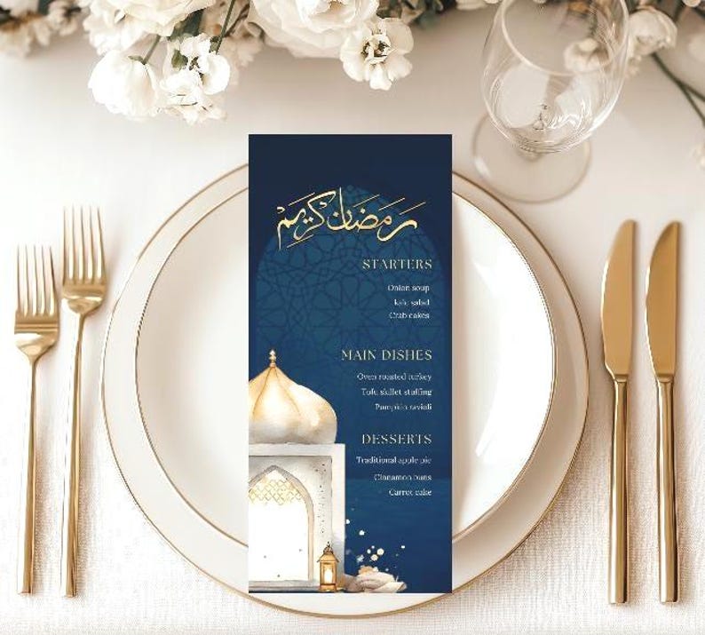 Ramadan Iftar Eid Suhoor Menu Template, Ramadan Menu Template, Eid Menu ...