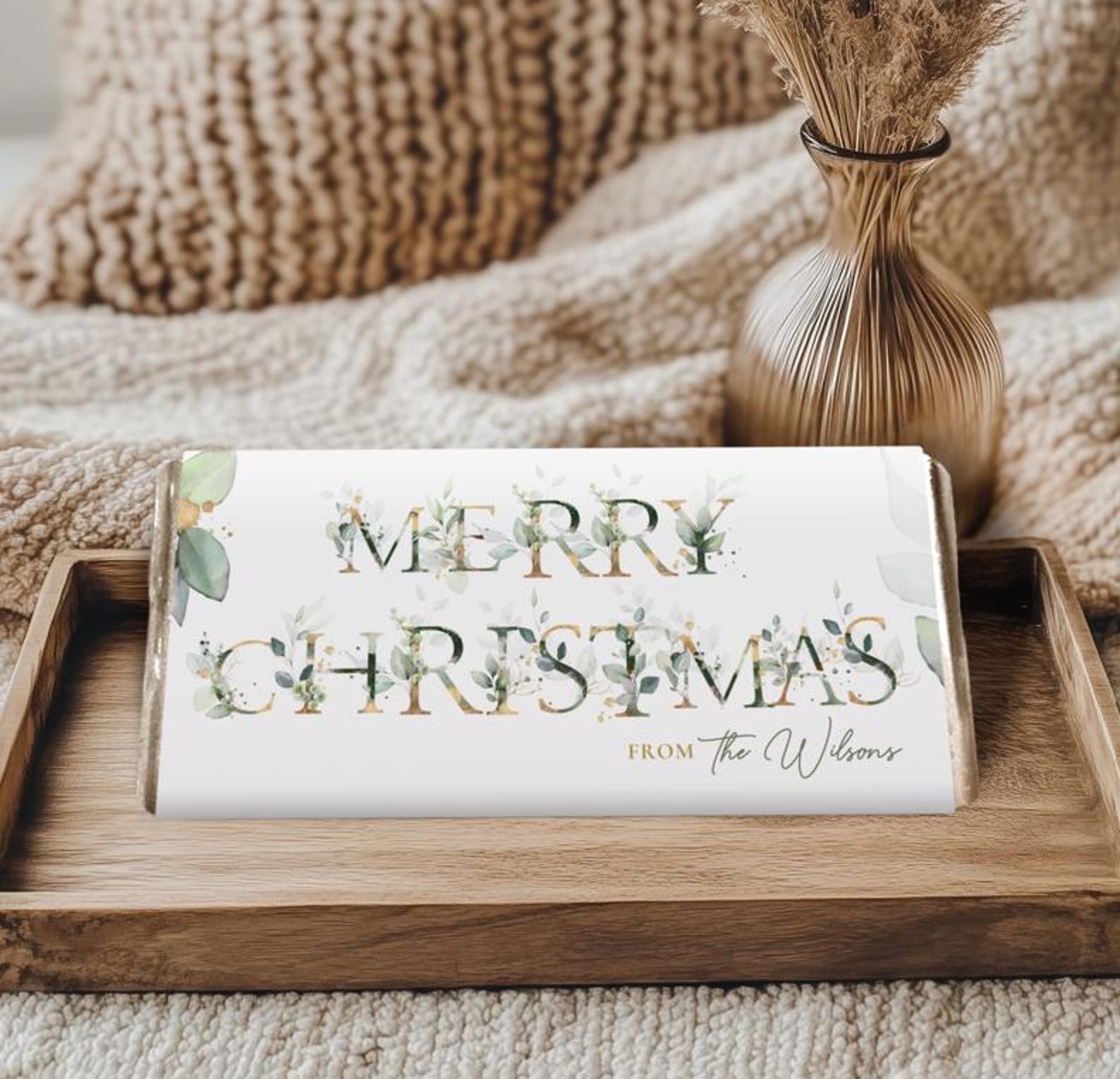 Christmas Chocolate Bar Wrapper Template Editable Candy Bar Wrapper ...