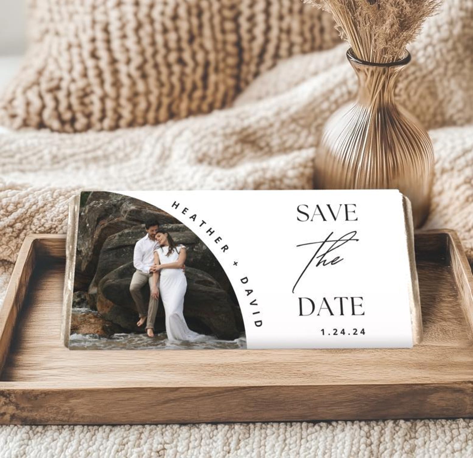 Save the Date Chocolate Bar Wrapper Template Editable Candy Bar Wrapper ...