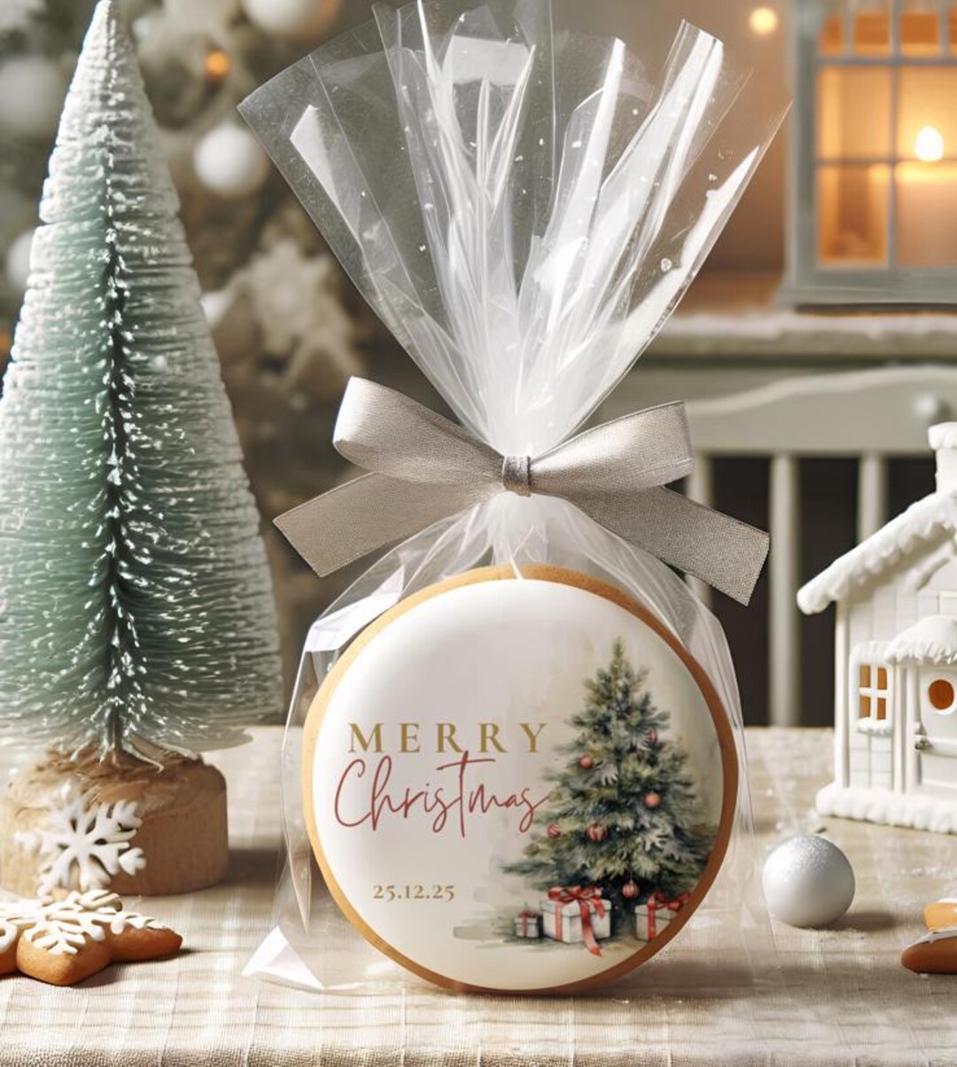 Printable Christmas Favor Tags, Biscuits Sticker Template, Cookie Candy ...