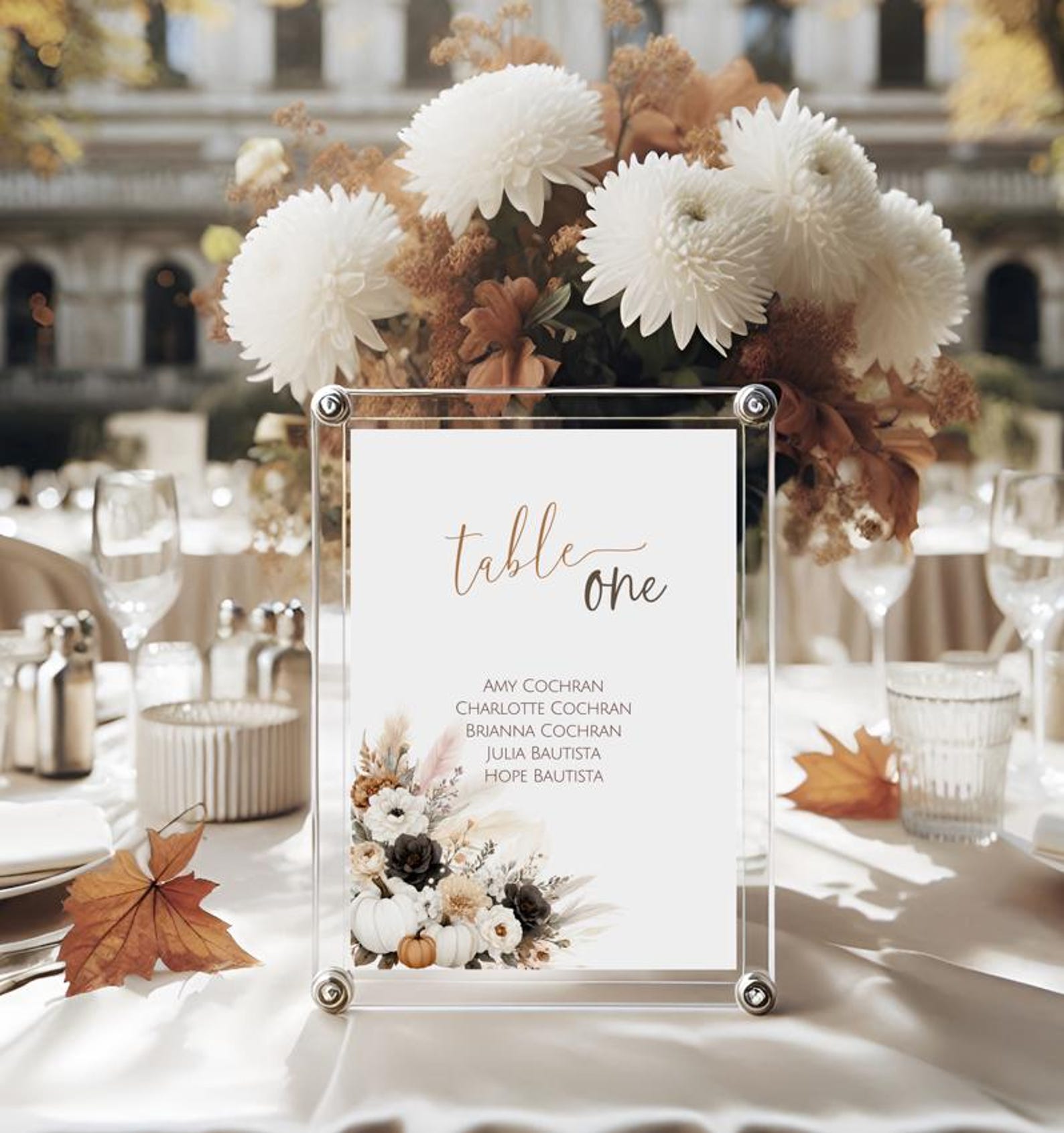 Fall in Love Table Seating Card Template DIY Wedding Seating Chart ...
