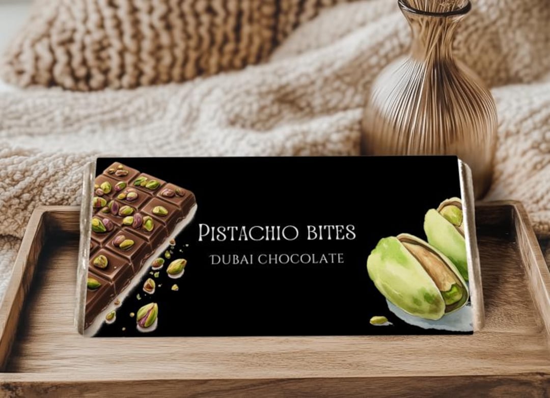 Dubai Chocolate Bar Wrapper Printable Dubai Candy Bar Dubai Candy Bar ...