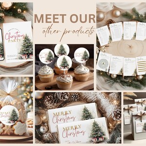 Printable Christmas Favor Tags, Biscuits Sticker Template, Cookie Candy ...