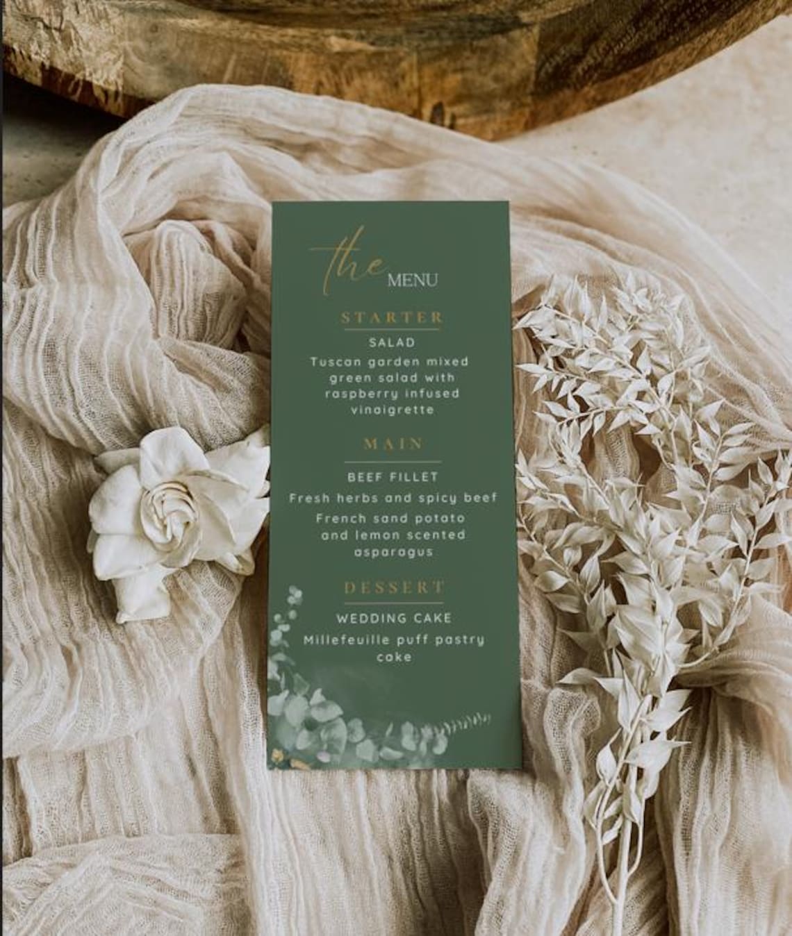 Sage Green Wedding Menu Template, Wedding Menu, Bridal Shower Lunch or ...