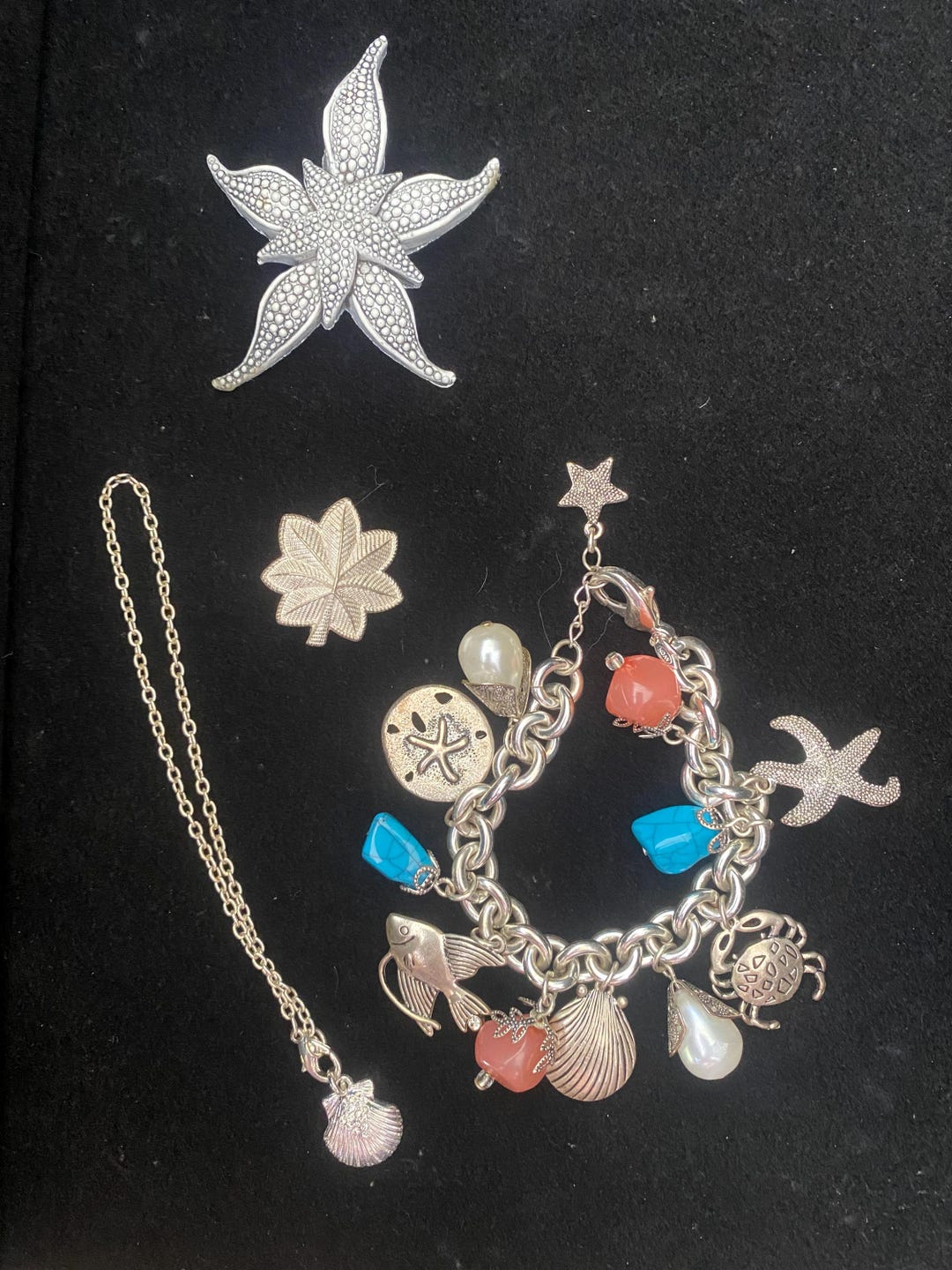 Ocean-themed Jewelry Lot With Bracelets and Pins - Etsy