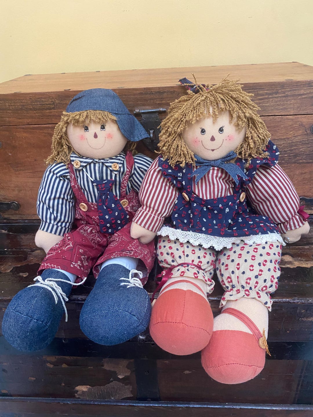 2004 Prima Creations Raggedy Ann and Andy Dolls Handmade - Etsy