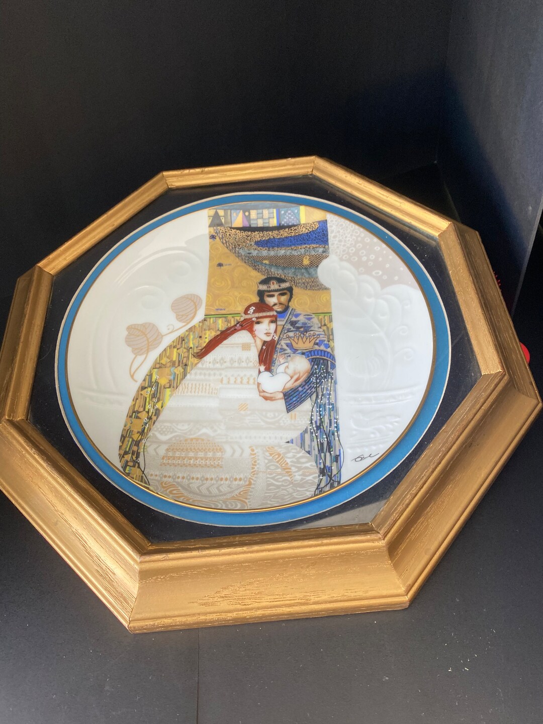Custom Glass Framed Bathsheba and Solomon Collector Plate - Knowles ...