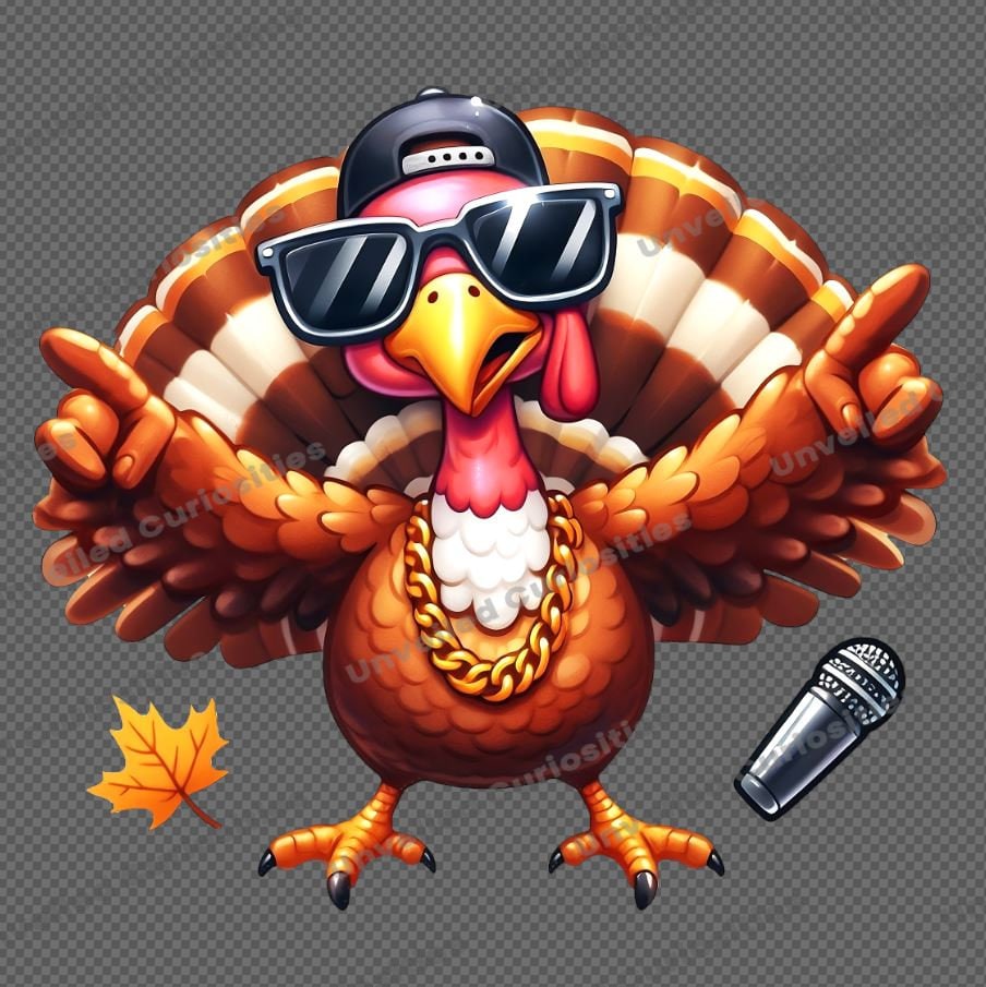 Thanksgiving Day Png, Funny Watercolor Turkey Png, Fall Png, Fall Vibes ...